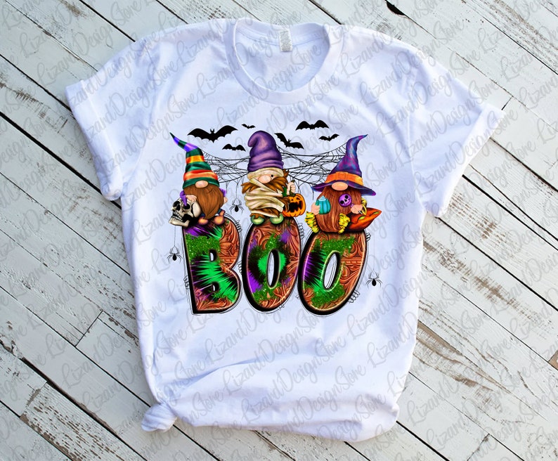 Gnome Halloween Png, BOO Gnomes Halloween, Halloween PNG, Sublimation ...