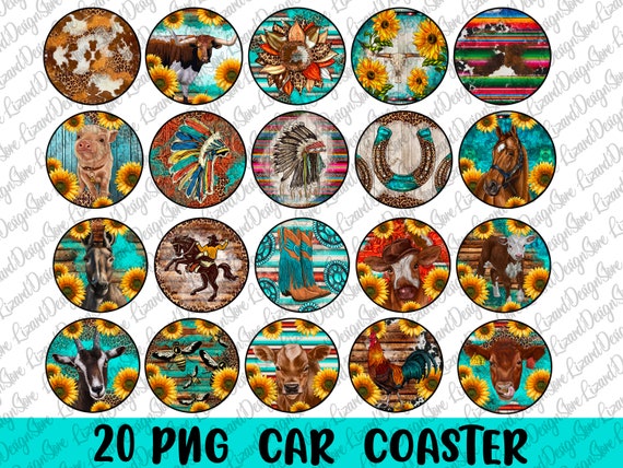 Western Car Coaster Png Western Car Coaster Png Western - Etsy