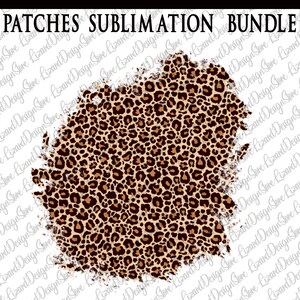 Distressed Leopard Print Patches PNG, Distressed Leopard Print ...