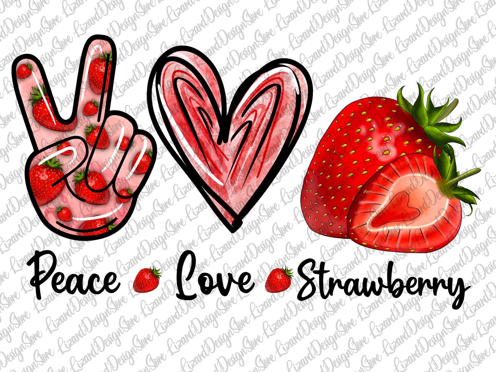 Peace Love Strawberry Png,strawberries Lover PNG ,strawberry Festival ...