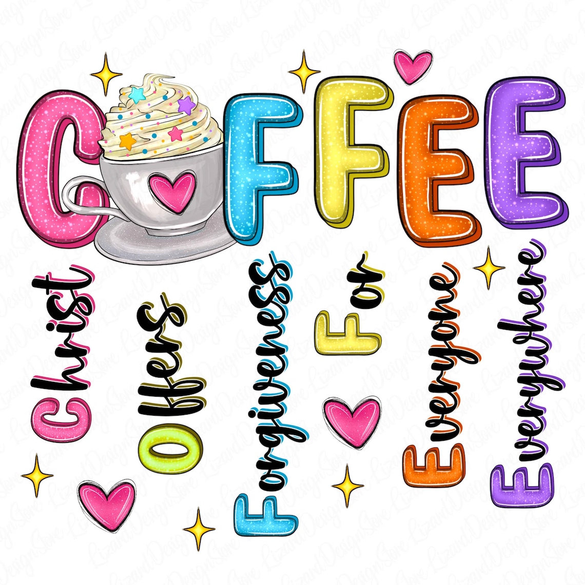 Coffee Christ Offers Forgiveness for Everyone Everywhere, Clipart, PNG ...