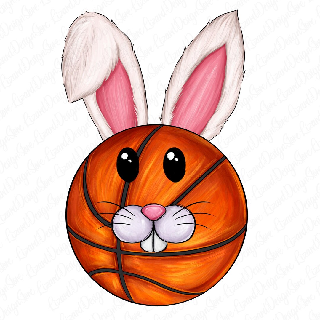 Easter Basketball Bunny PNG, Bunny Ear Basketball, Basketball Lovers ...