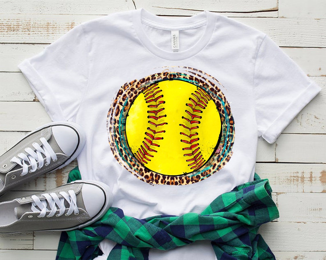 Softball Leopard Png Softball Sublimation Design Download - Etsy