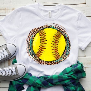Softball Leopard Png, Softball Sublimation Design Download, Leopard ...