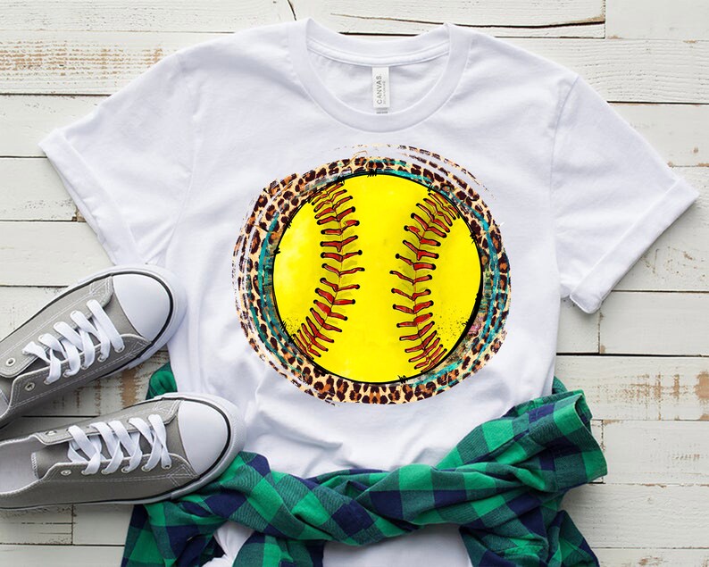 Softball Leopard Png Softball Sublimation Design Download - Etsy