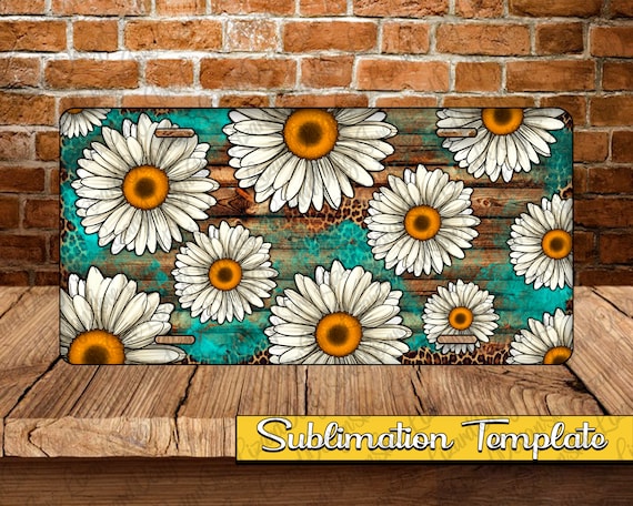 Daisy License Plate Png Daisy Png Western License - Etsy