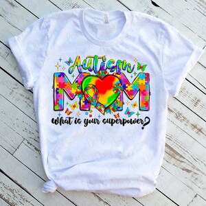Autism Mama What's Your Superpower Png Sublimation Design Download ...