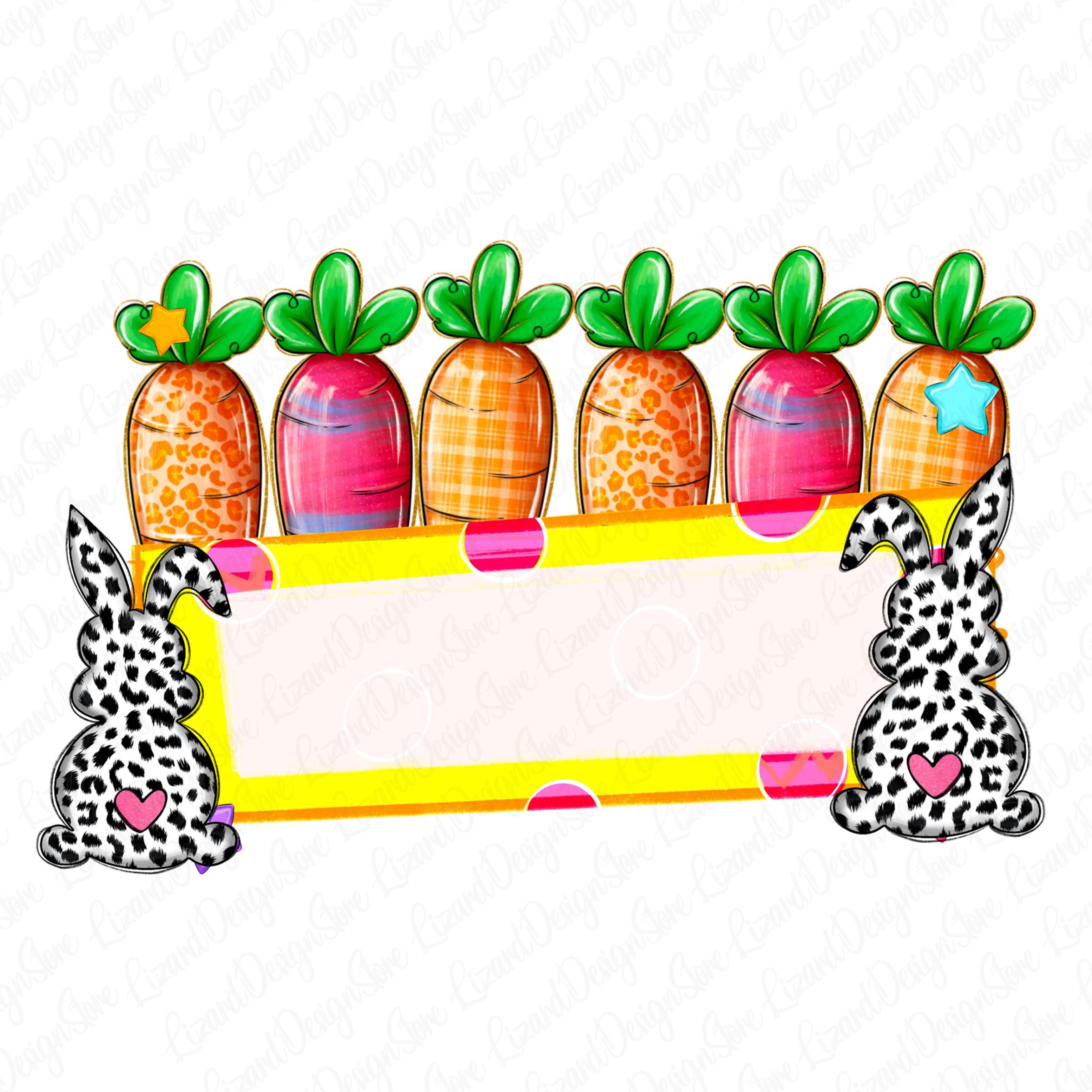 Easter Bunny Carrots PNG Sublimation Bunny Carrots Digital Download ...