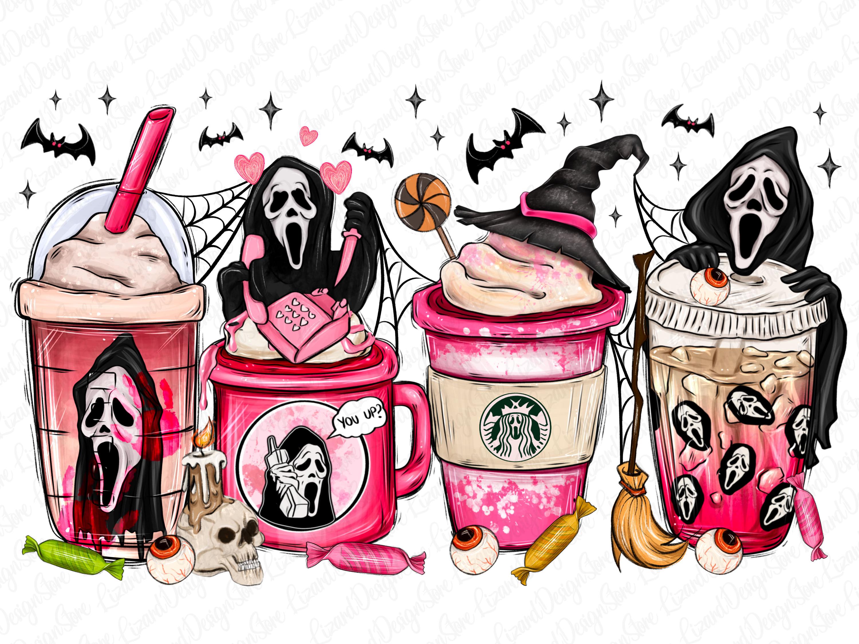 Scream Coffee Cups Png, Scream PNG , Halloween Png, Movie Coffee Png ...