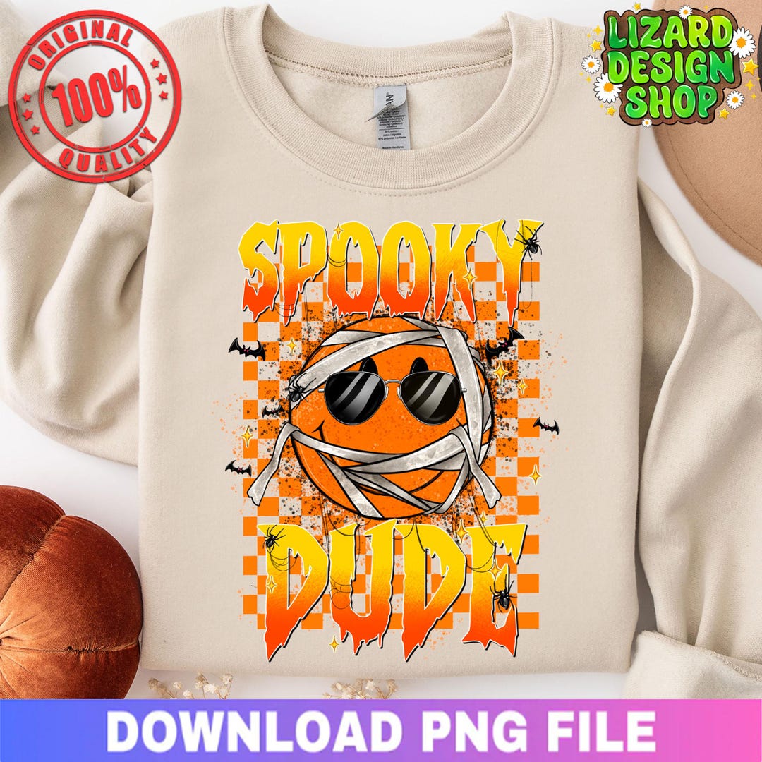 Spooky Dude Png Sublimation Design Download, Spooky Vibes Png, Happy ...