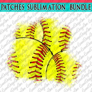 Softball Patch PNG Bundle Sublimation Design, Softball Patches Png ...