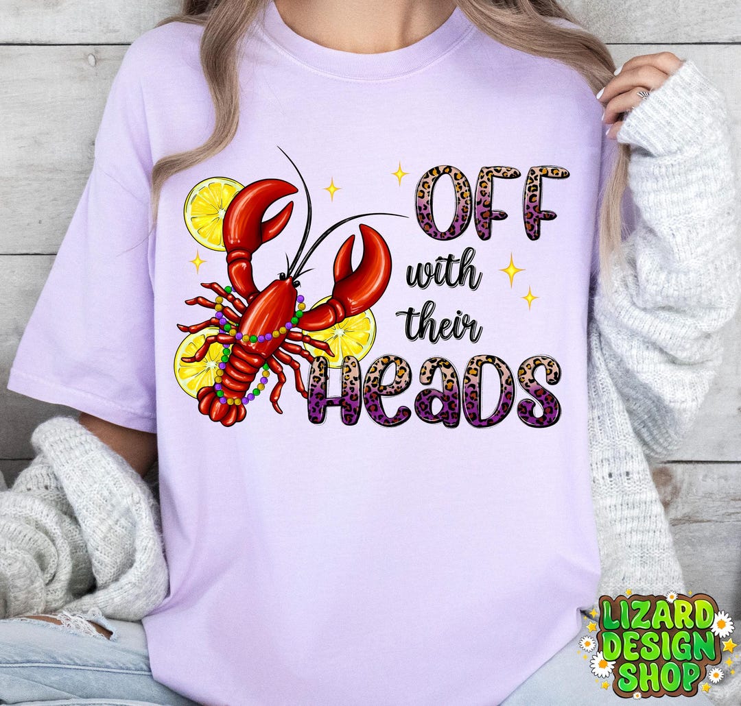 Off With Their Heads Crawfish Png Sublimation Design Download, Crawfish ...