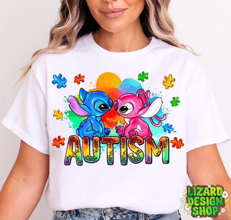 Autism Stitch With Lilo Png, Sublimation Design Download, Autism ...