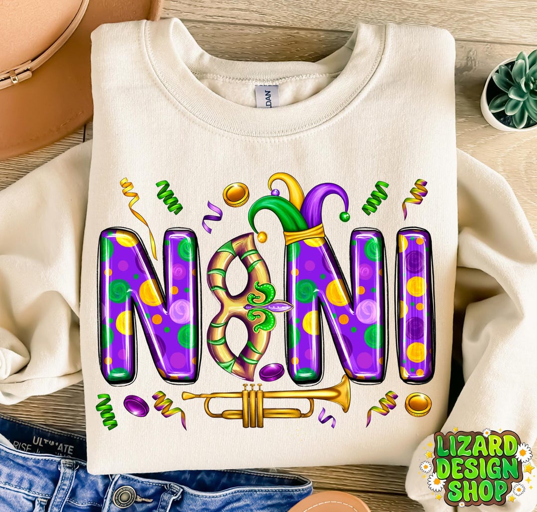 Mardi Gras Nini Png Sublimation Design Download, Happy Mardi Gras Png ...