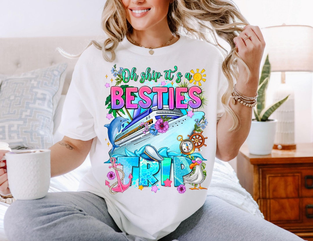 Aw Ship It's a Besties Trip Png Sublimation Design, Cutting Files ...