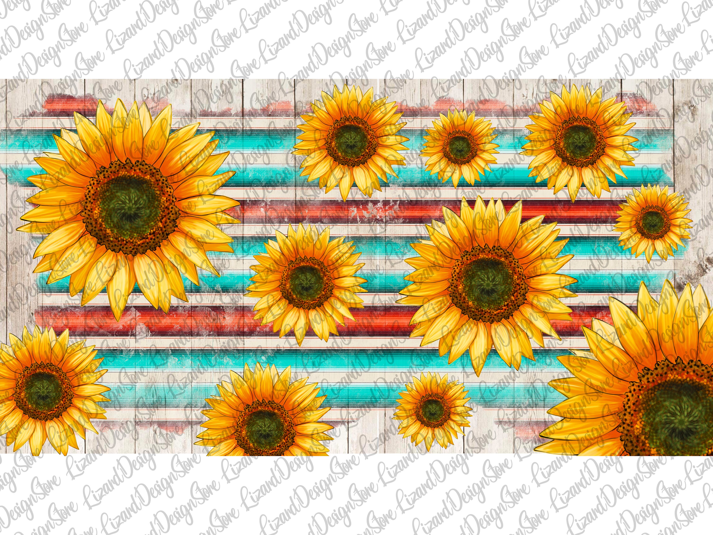 Serape Sunflowers License Plate Png Sunflower and Serape - Etsy