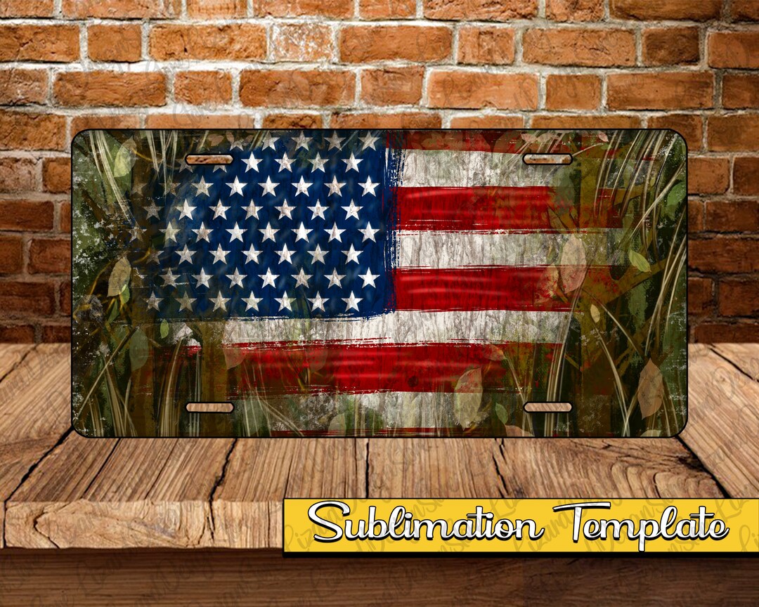 American Flag License Plate Png, Camouflage American Flag Background ...