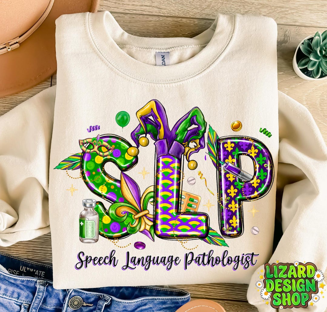 SLP Crew Png Mardi Gras, Speech Language Pathologist Png, Speech ...