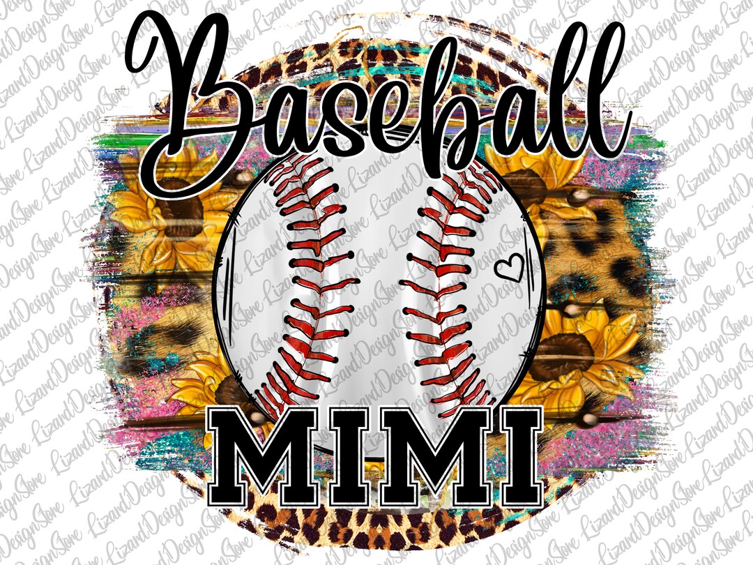 Baseball Mimi Sublimation Design Leopard Baseball Mimi Png - Etsy