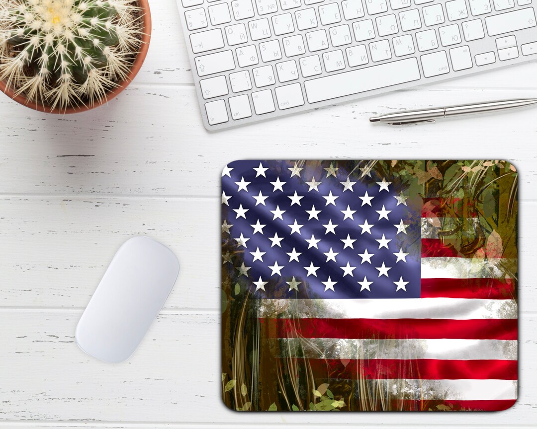 American Flag Leopar Mouse Pad Png, Camouflage Mouse Pad Png, American ...