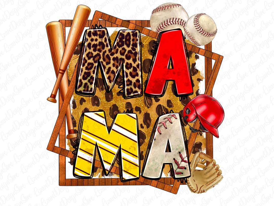 Leopard Baseball Mama Png Sublimation Design, Baseball Png, Sports Mama ...