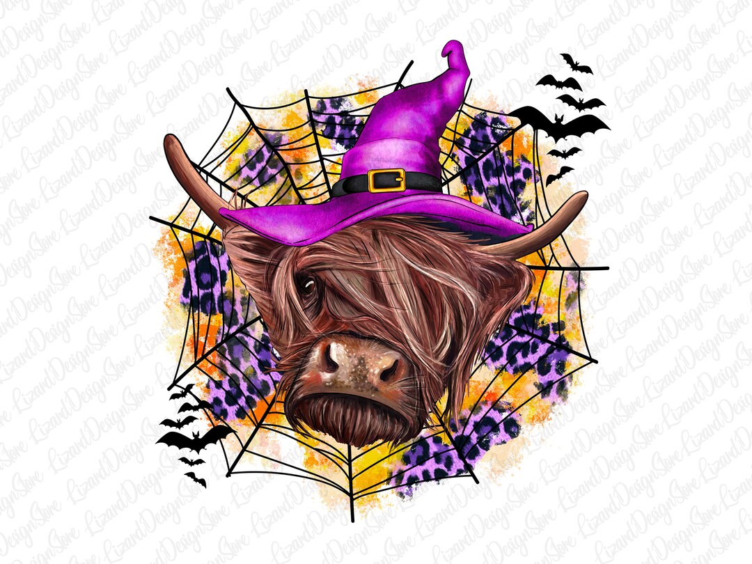 Halloween Highland Cow Png Spooky Heifer Png Halloween - Etsy
