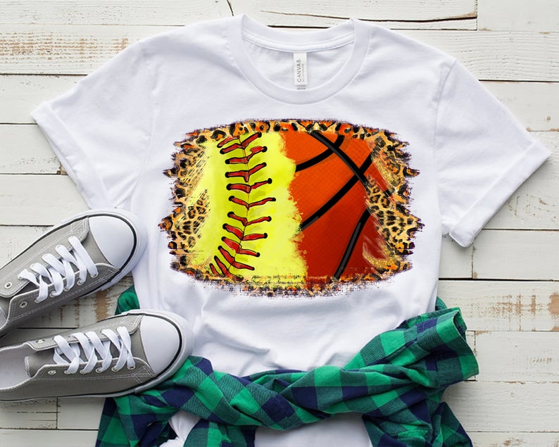 Softball and Basketball Background Design Softball Png | Etsy