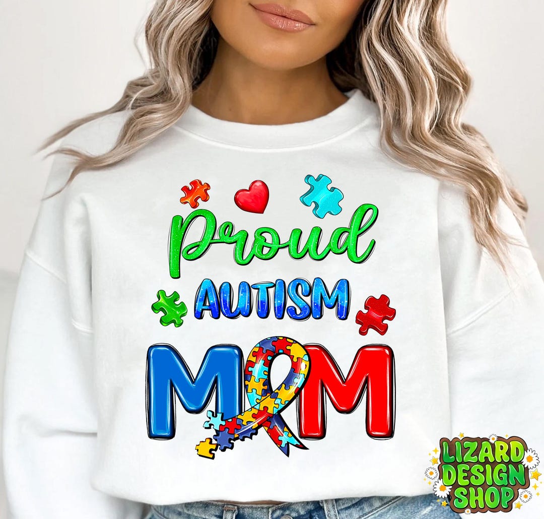 Proud Autism Mom Png, Autism Puzzle Piece Png, Autism Awareness Png ...