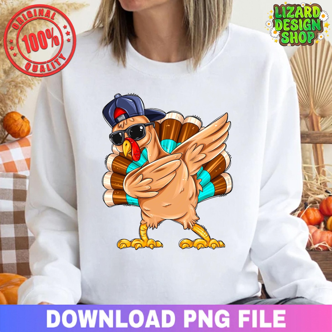 Funny Turkey Dabbing Png, Thanksgiving Dabbing Turkey Png, Happy ...