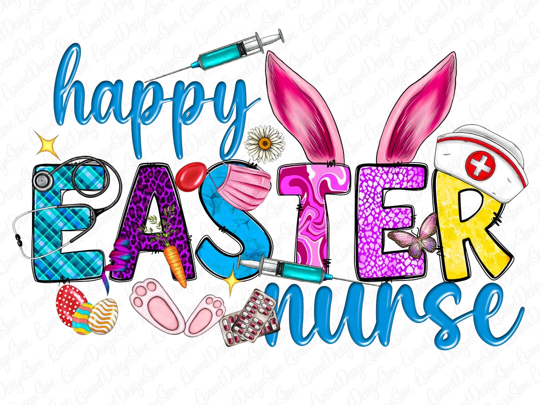 Happy Easter Nurse Png Sublimation Design Download, Happy Easter Day ...