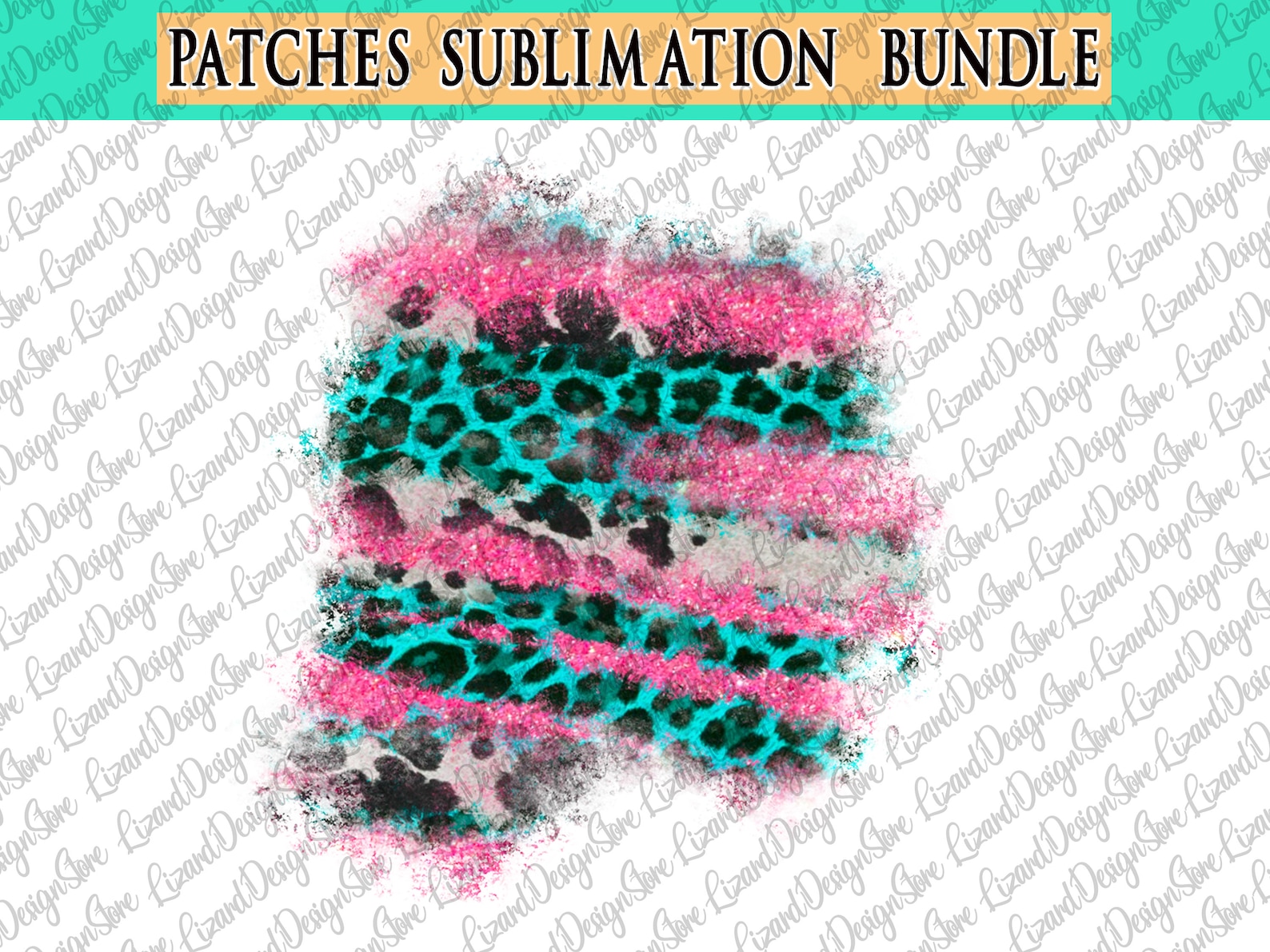 Pink Glitter Leopard Patch Png Leopard Pink Patch Png - Etsy