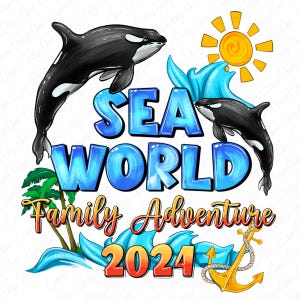 Sea World Family Adventure 2024 Png, Seaworld Adventure Png, Family ...