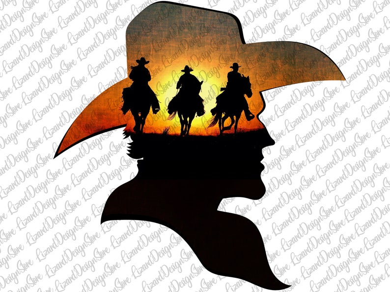 Cowboy Png Sunset Rodeo Rodeo Cowboy Hat Western Png Wild | Etsy