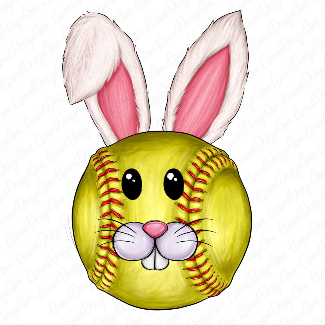 Easter Softball Bunny PNG, Easter Bunny Png, Softball Png, Happy Easter ...