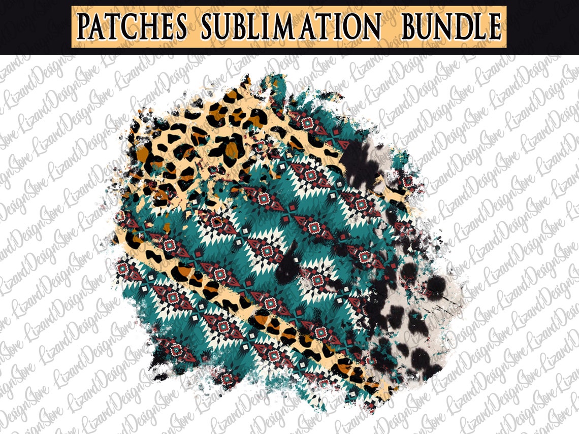 Leopar Aztec Patches Sublimation Png Distressed Aztec Print - Etsy