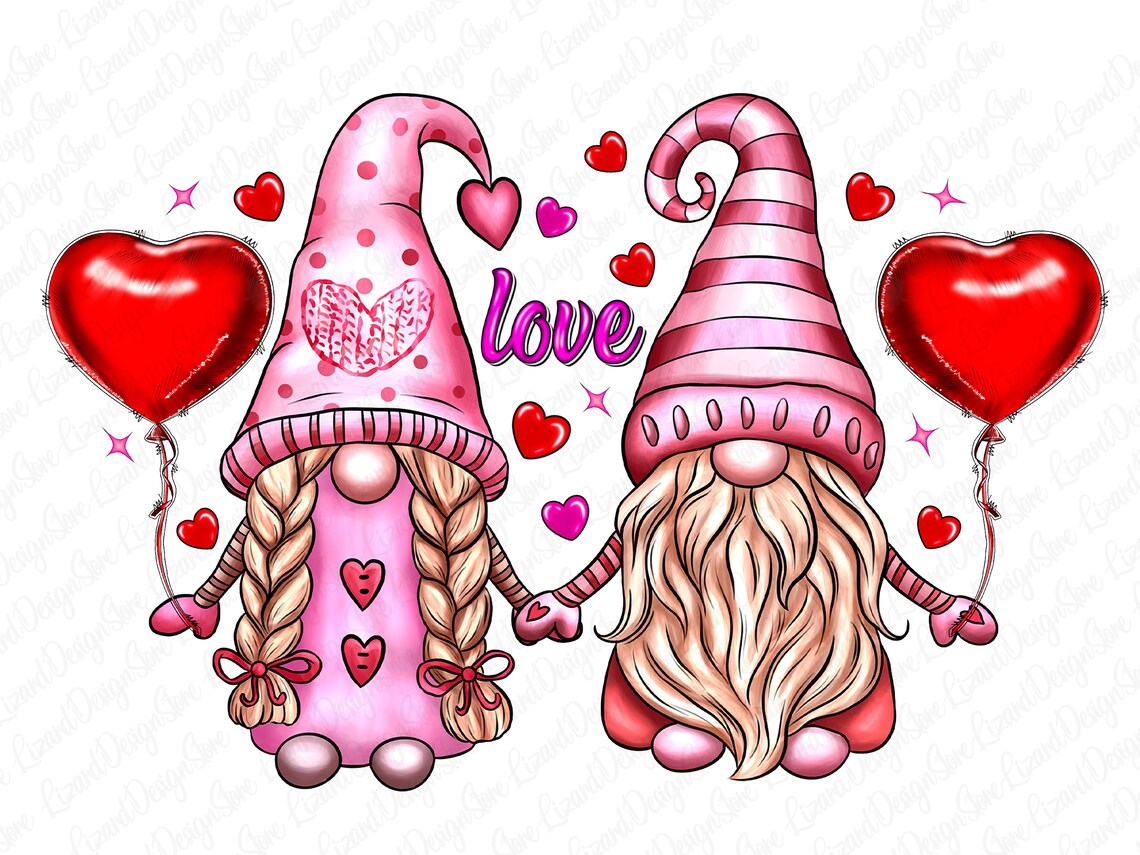 Valentine's Day Gnomies Png Sublimation Design,valentine's Day Png ...
