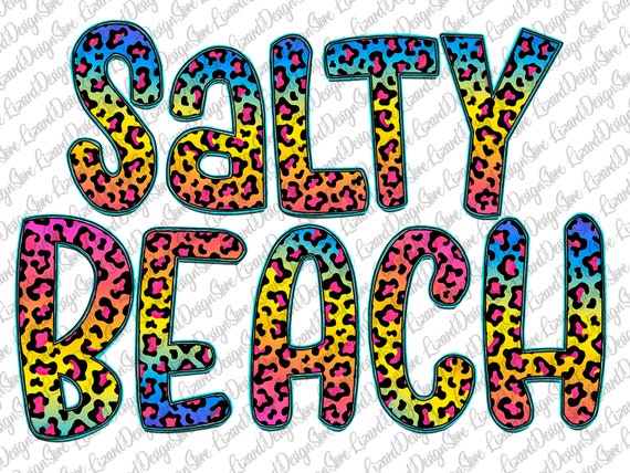 Salty Beach Png Summer Beach Png Beach Designs Colorful - Etsy