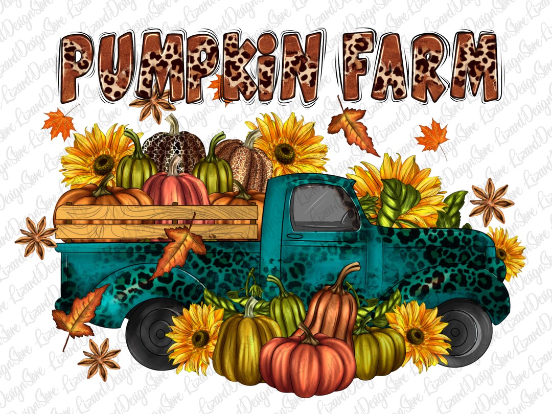 Farm Fresh Pumpkins Truck Png Sublimation Design, Farm Truck Png ...