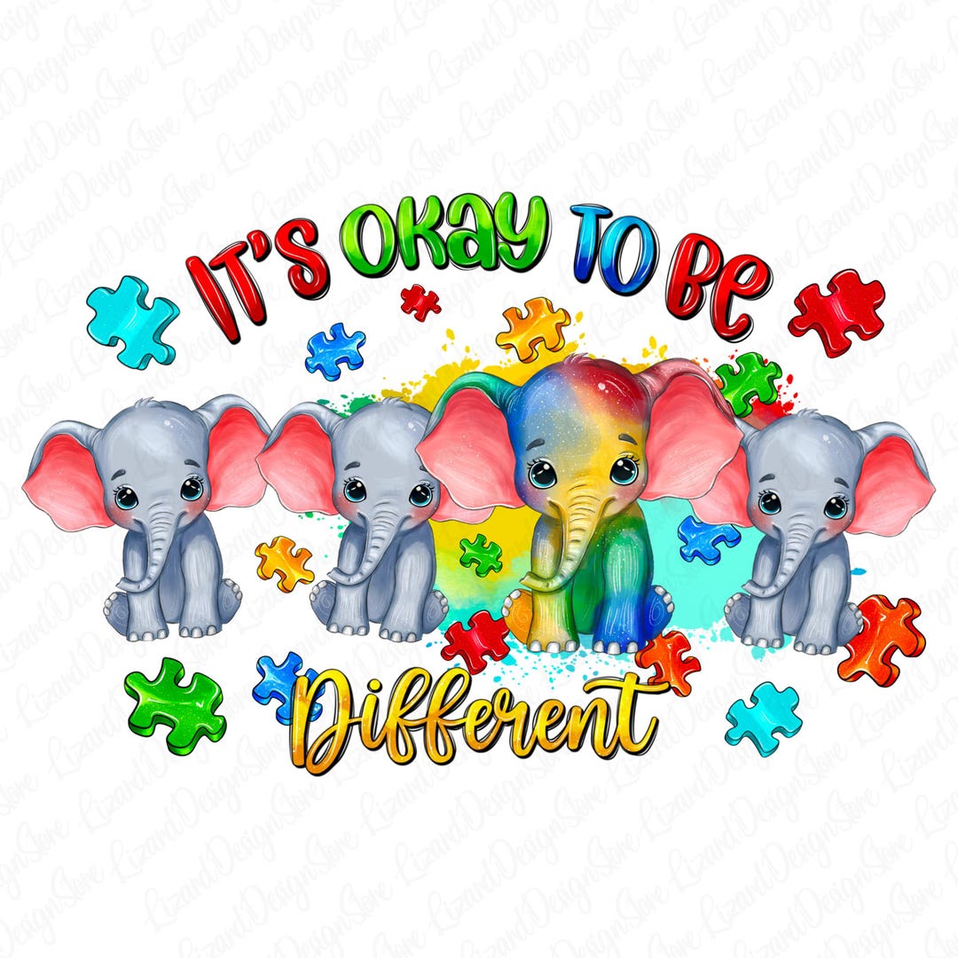 It's Okay to Be Different Png Sublimation Design Download, Autism ...
