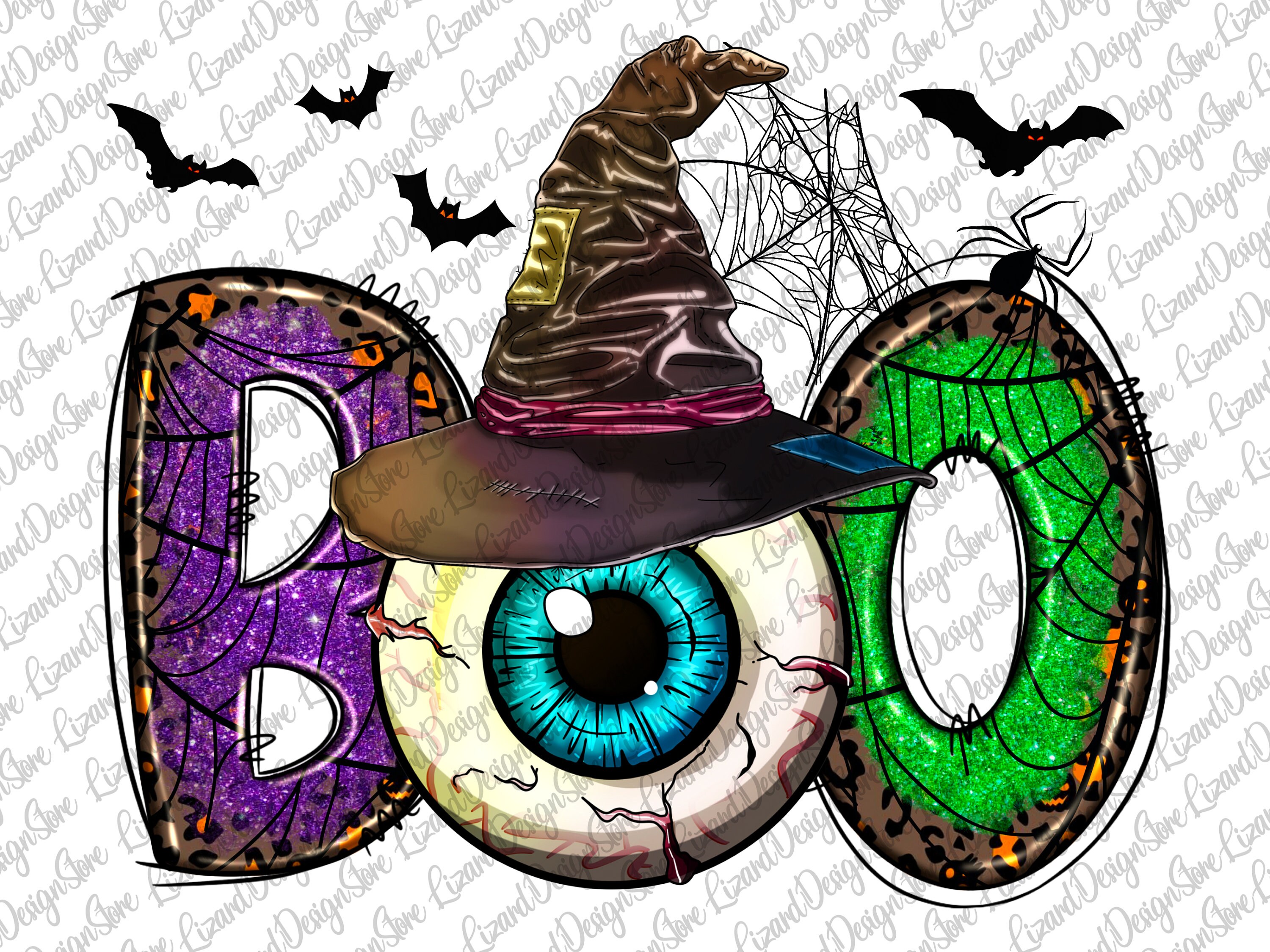Boo Eyeball Png Boo PNG Hand Drawn Witch Hat Sublimation - Etsy UK