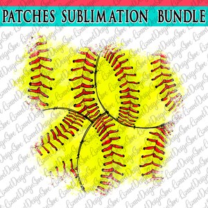 Softball Patch PNG Bundle Sublimation Design, Softball Patches Png ...