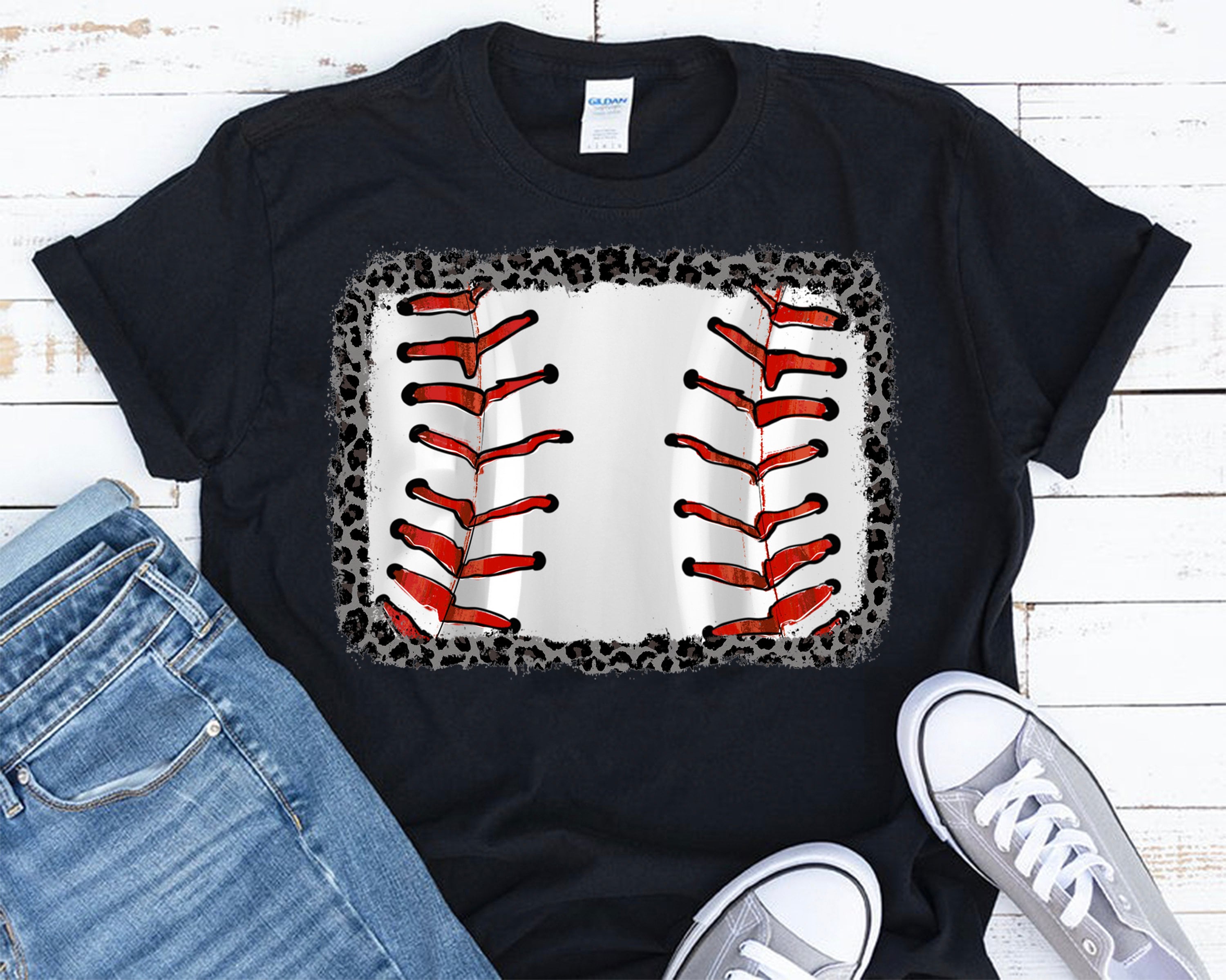 Baseball and Leopard Grunge Design Distressed Baseball Frame - Etsy
