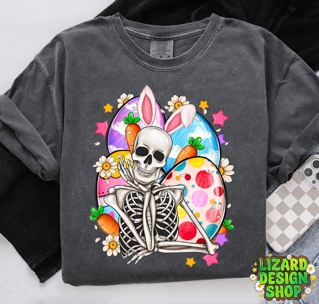 Skeleton Easter Png, Easter Day Png, Retro Easter Png, Easter Bunny ...