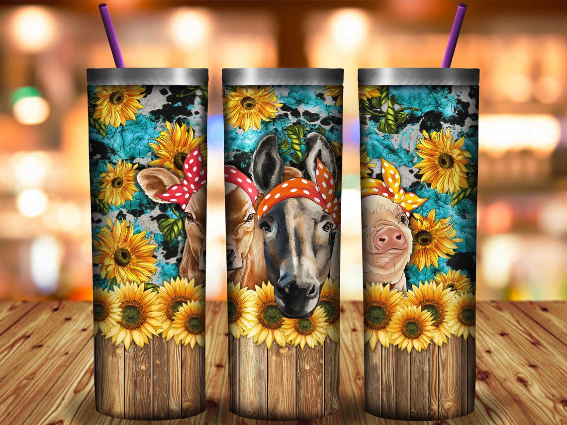 Farm Animals Tumbler Png Farm Animals 20oz Skinny Tumbler - Etsy