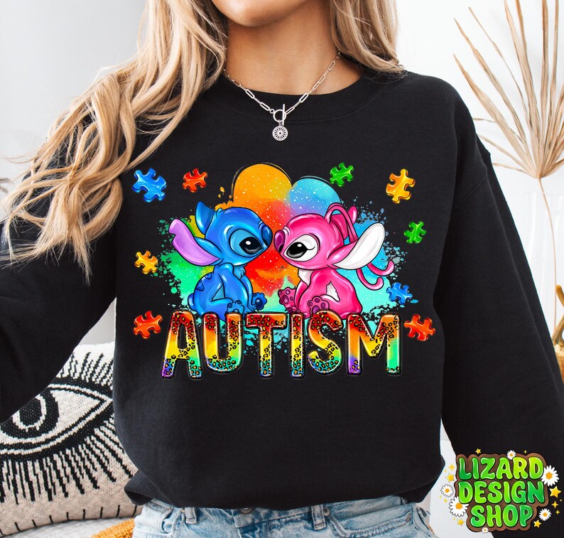 Autism Stitch With Lilo Png, Sublimation Design Download, Autism ...