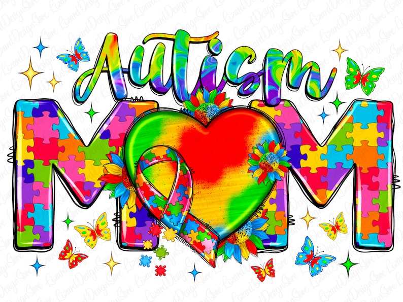 Autism Mom Png Sublimation Design Download Autism Awareness - Etsy