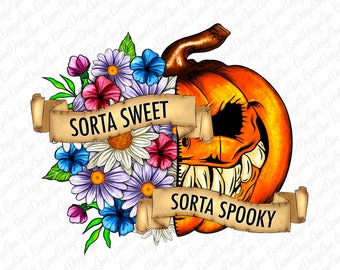 Sorta Sweet Sorta Spooky Png, Flower Skull Png, Halloween Png, Skeleton ...