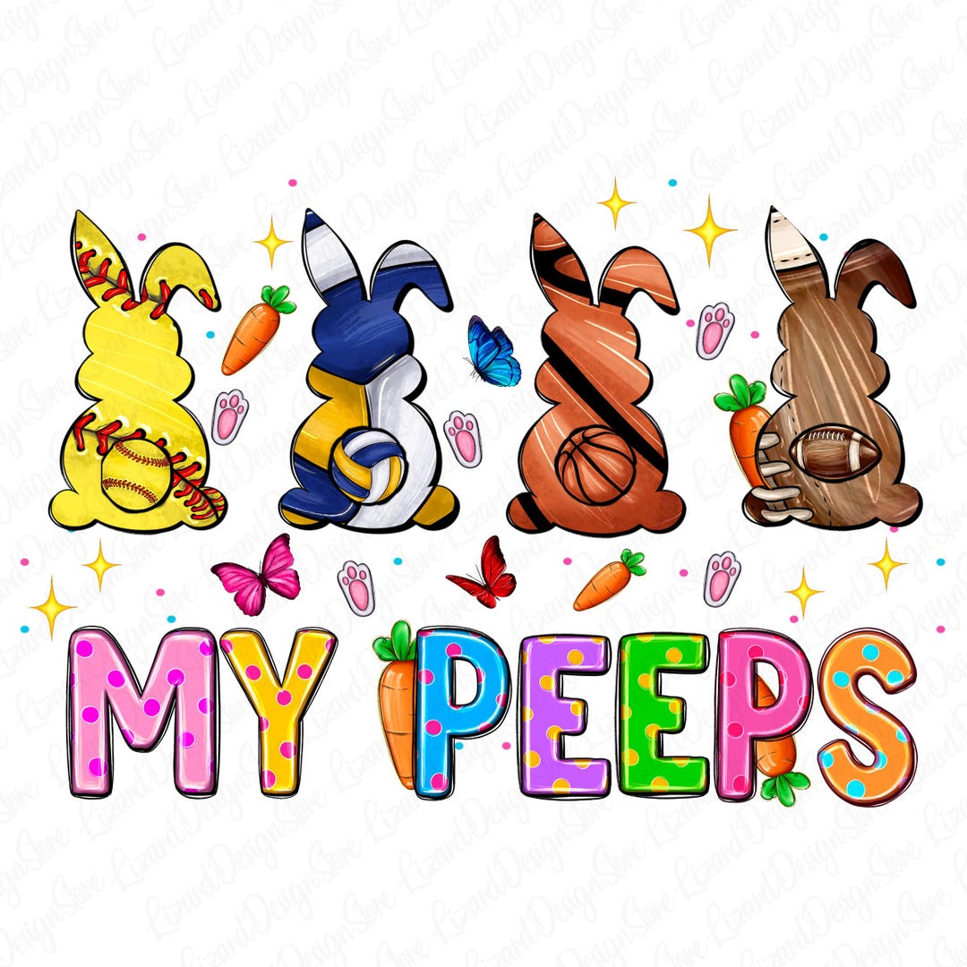 Easter Sports Boys Digital Download, Easter Sports Peeps Sublimation ...