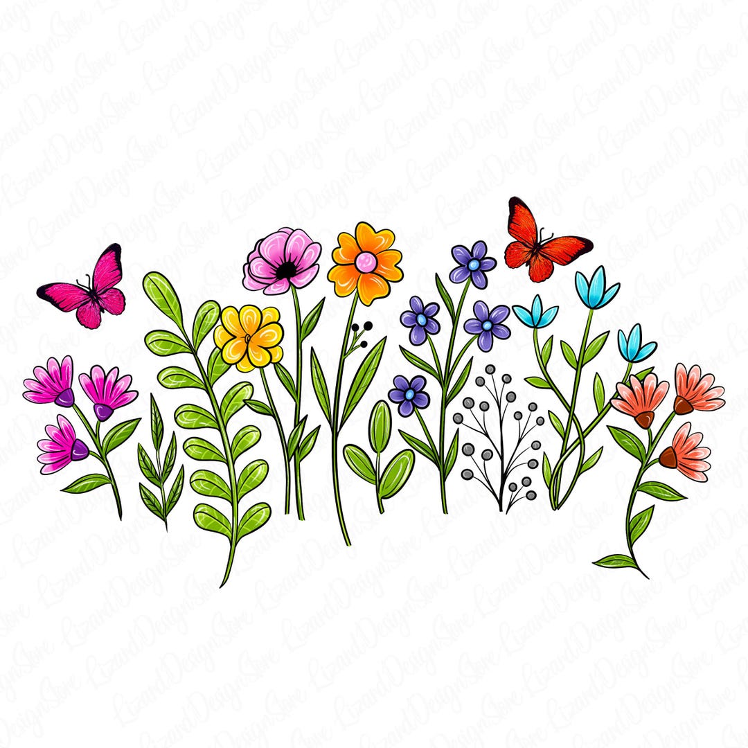 Flowers Png Sublimation Design,colorful Floral, Flowers Png,cute ...