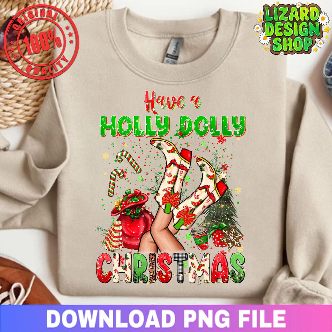 Have a Holly Dolly Christmas Png Sublimation Design Download, Merry ...
